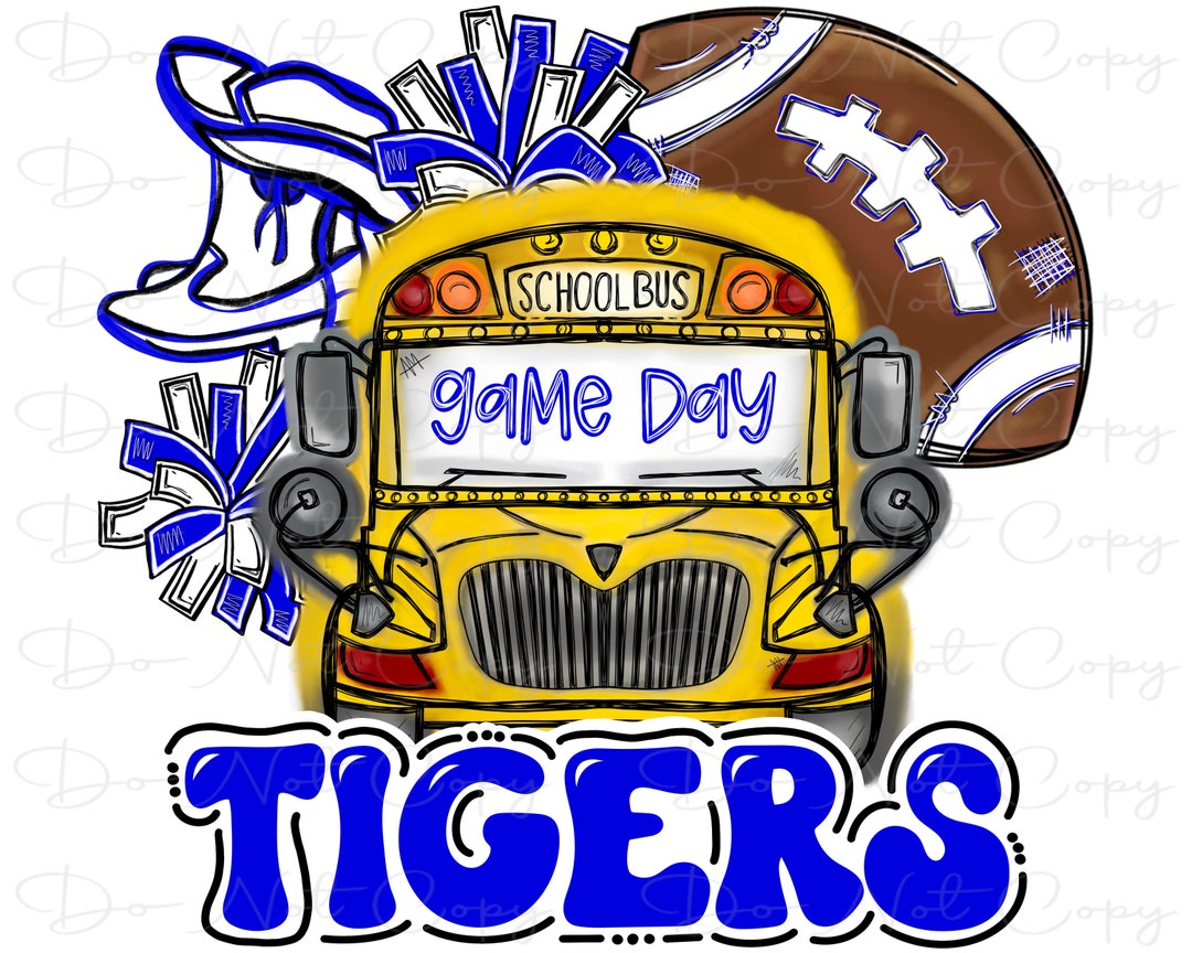 Game Day School Bus PNG: Football Tigers Clipart (digital Download) - Etsy