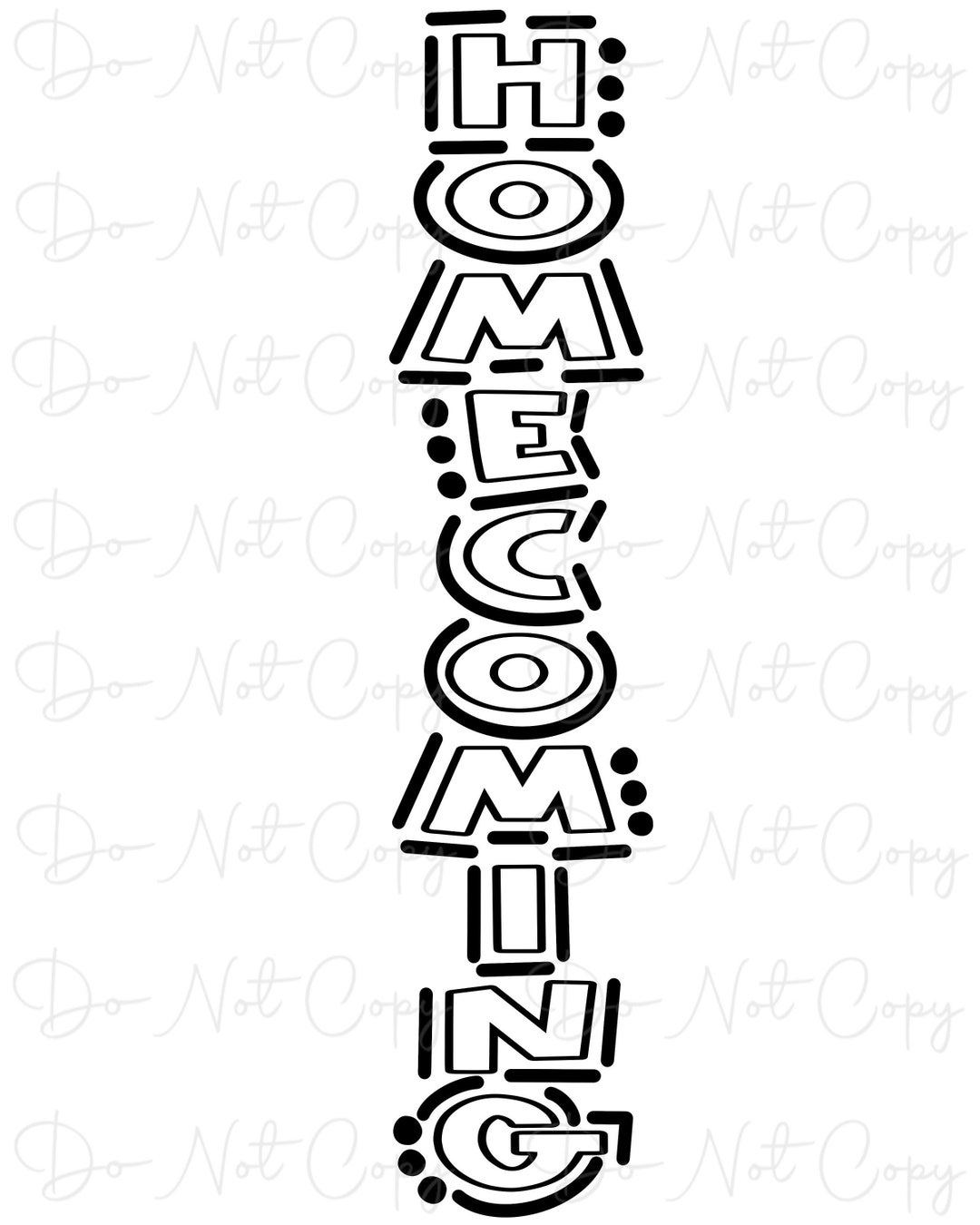 HOMECOMING Vertical - Doodle Word - Sublimation PNG - Digital Artwork ...