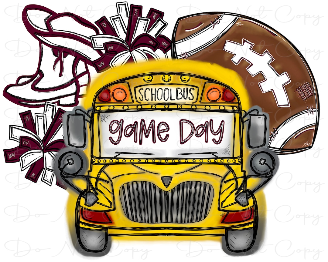 Game Day - School Bus - Drill Team Dance Team Pompom - Football ...