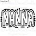 NANA - Doodle Word Outline - DTF Sublimation PNG Svg - Digital Artwork ...