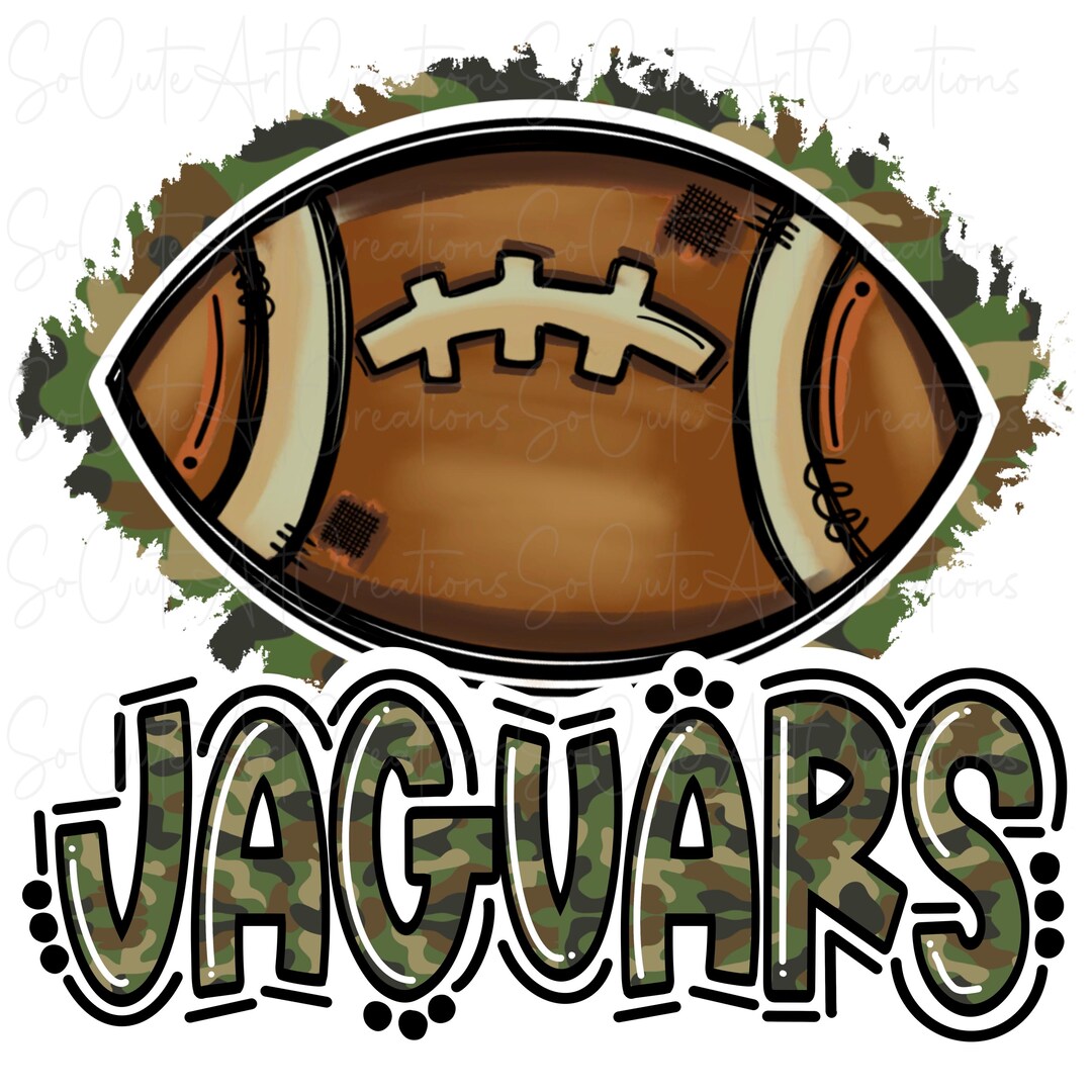 JAGUARS - Camo Football - School Spirit - Sublimation PNG - Digital Art ...