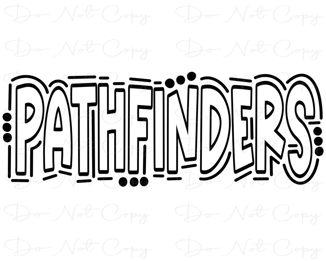 PATHFINDERS - Doodle Word - Sublimation PNG and SVG - Digital Artwork ...