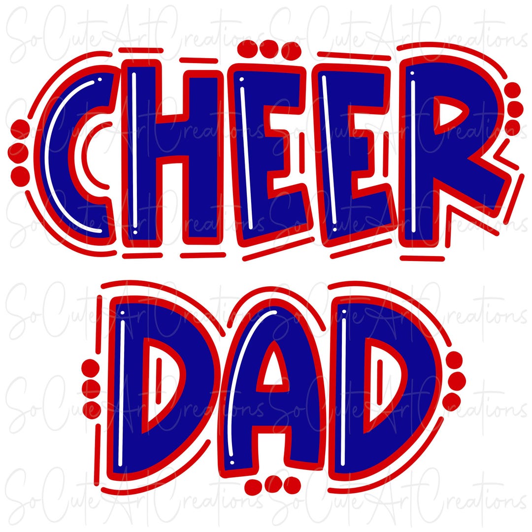 Cheer Dad - Doodle Word - DTF Sublimation PNG - Digital Artwork - Etsy