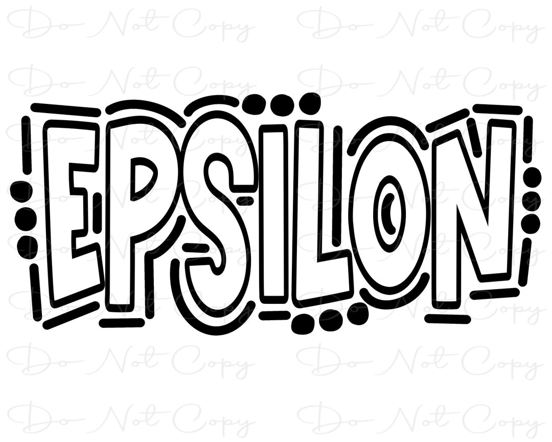 EPSILON - Doodleword - Sublimation PNG and SVG - Digital Artwork - Etsy
