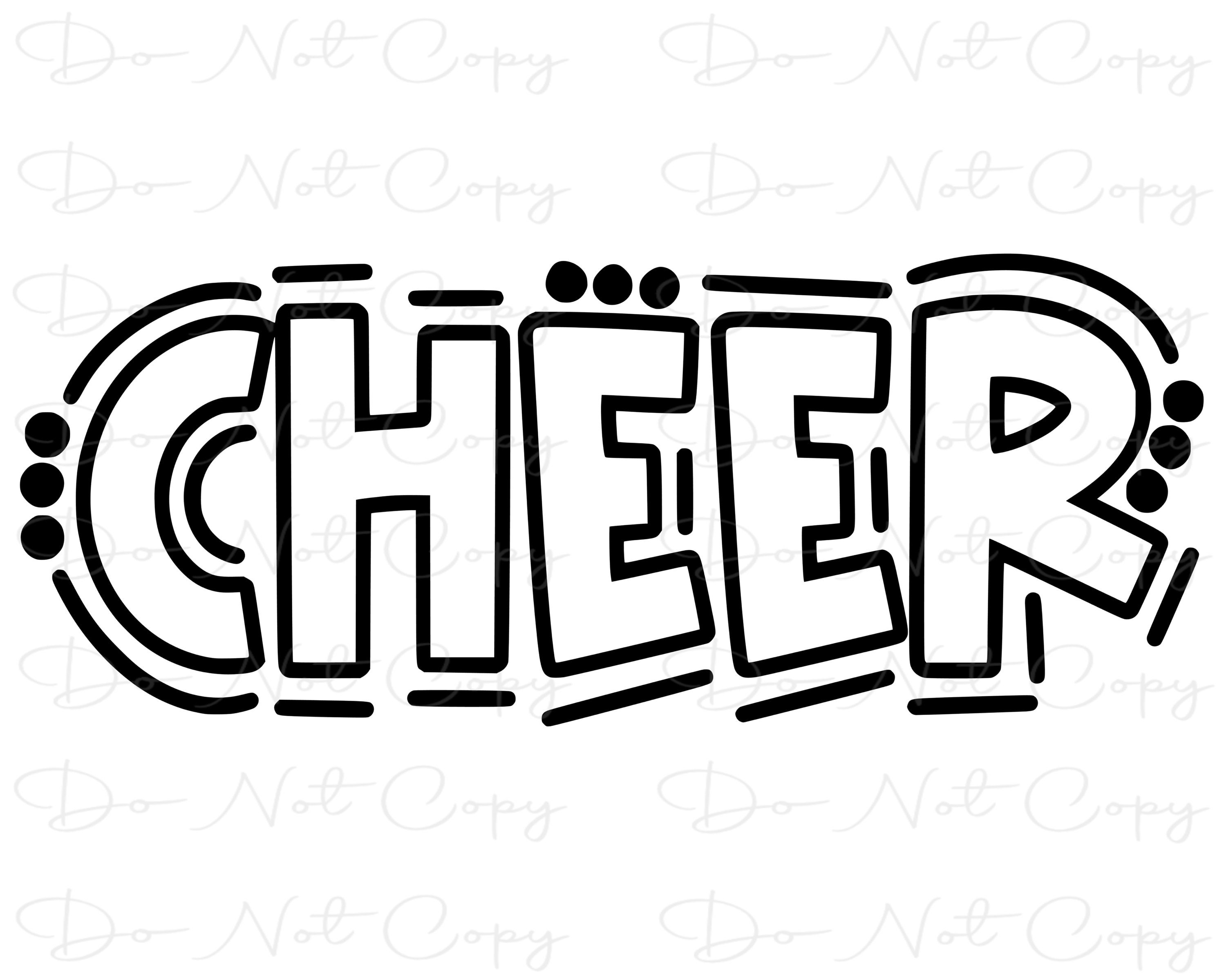 CHEER - Doodleword - Sublimation PNG and SVG - Digital Artwork - Etsy