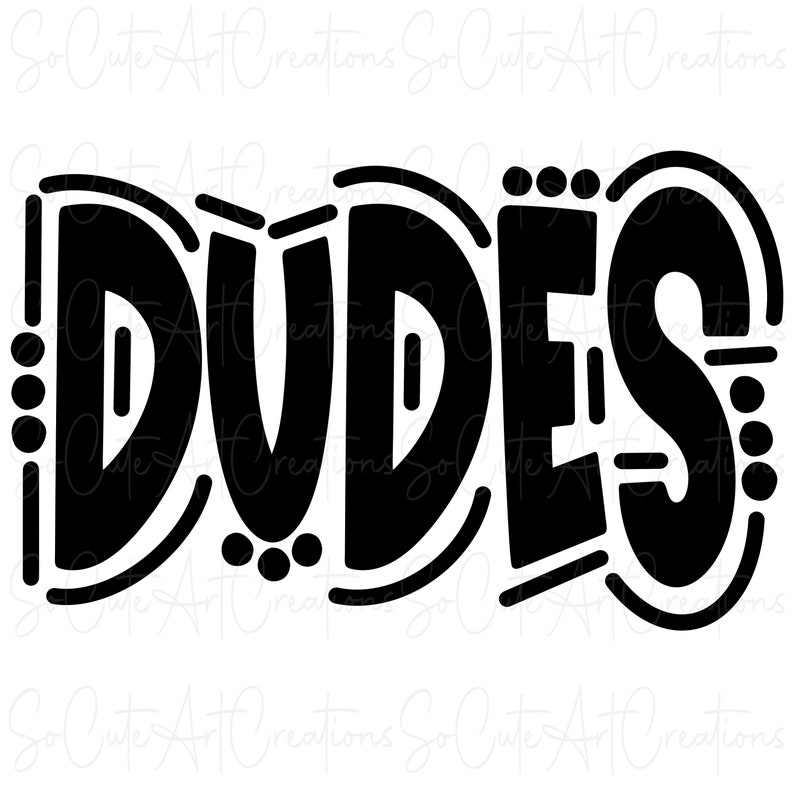 DUDES - Doodle Word - Sublimation PNG and SVG - Digital Artwork - Etsy