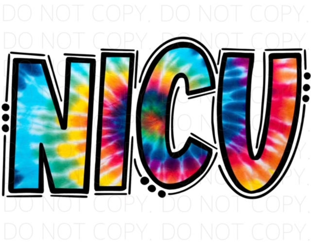 NICU - Doodle Letters Leopard Print - Sublimation PNG - Digital Artwork ...