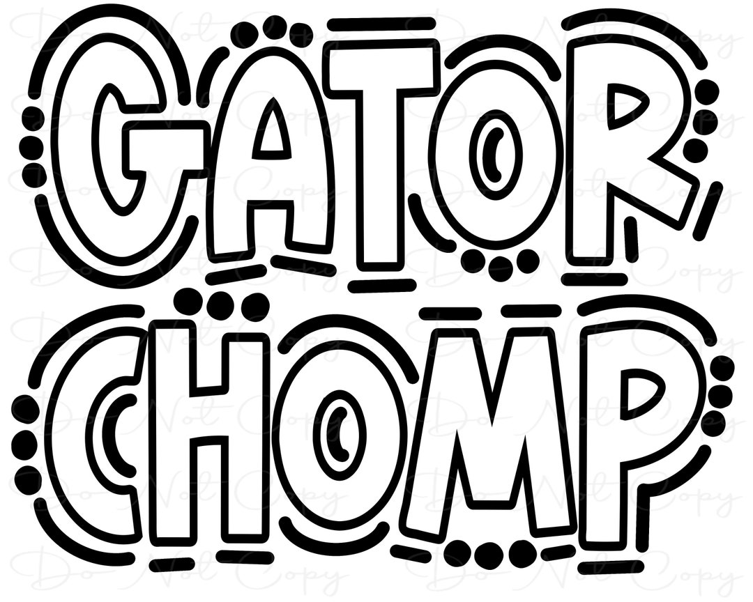 GATOR Chomp - Doodleword - Sublimation PNG and SVG - Digital Artwork - Etsy