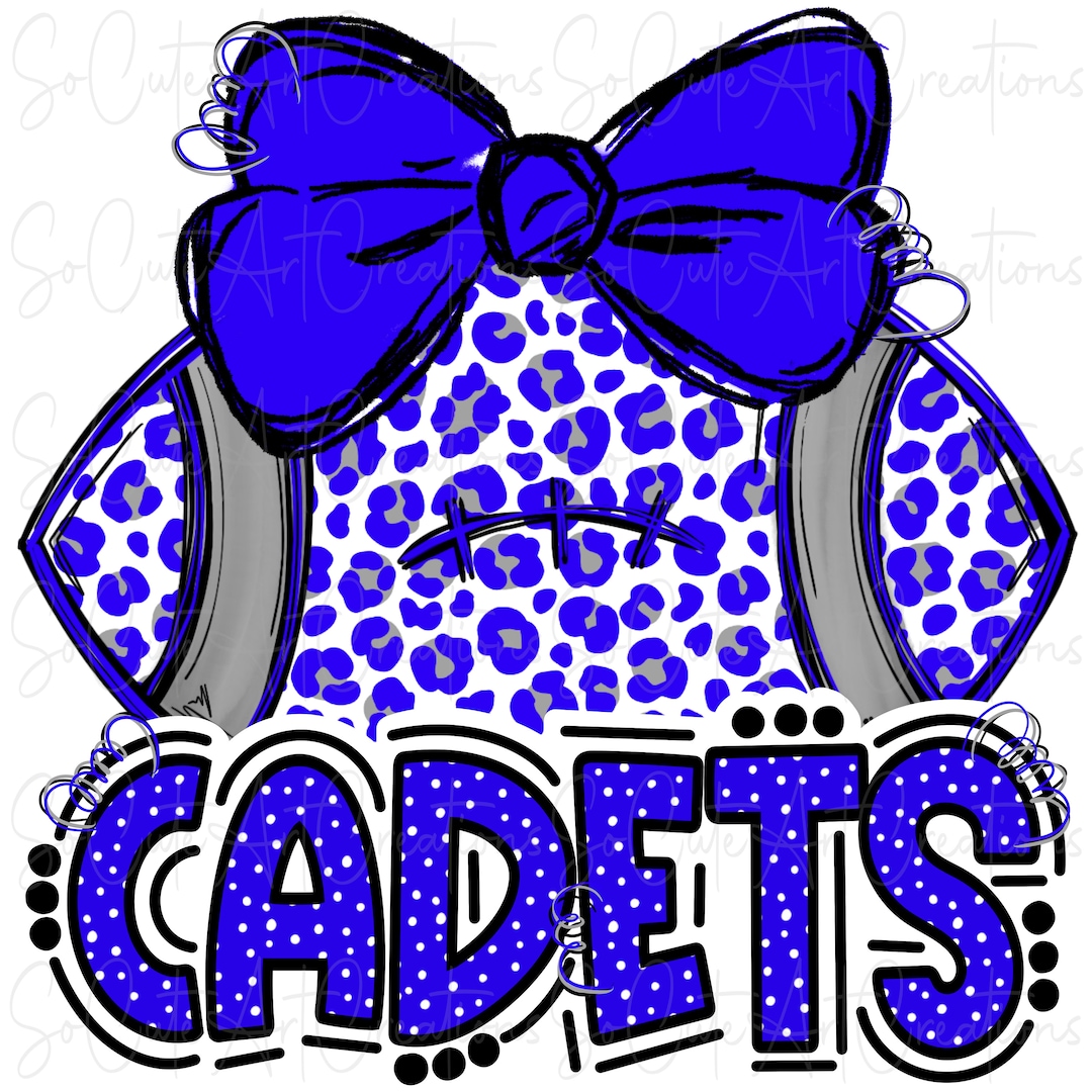 CADETS - Football and Bow - Doodle Letters - School Spirit ...
