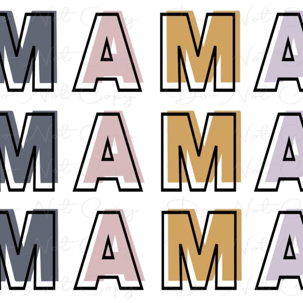 Mama Block Letters - Etsy