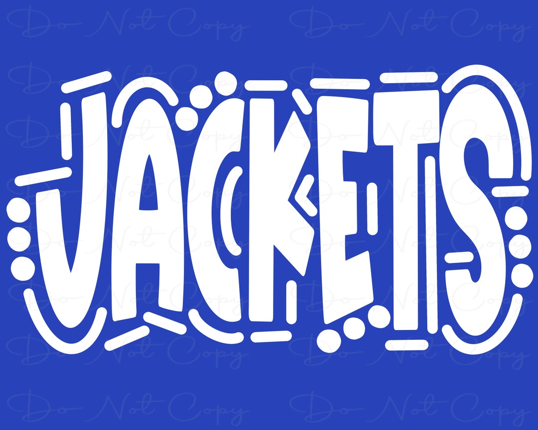 JACKETS White - Doodle Word - Sublimation PNG and SVG - Digital Artwork ...