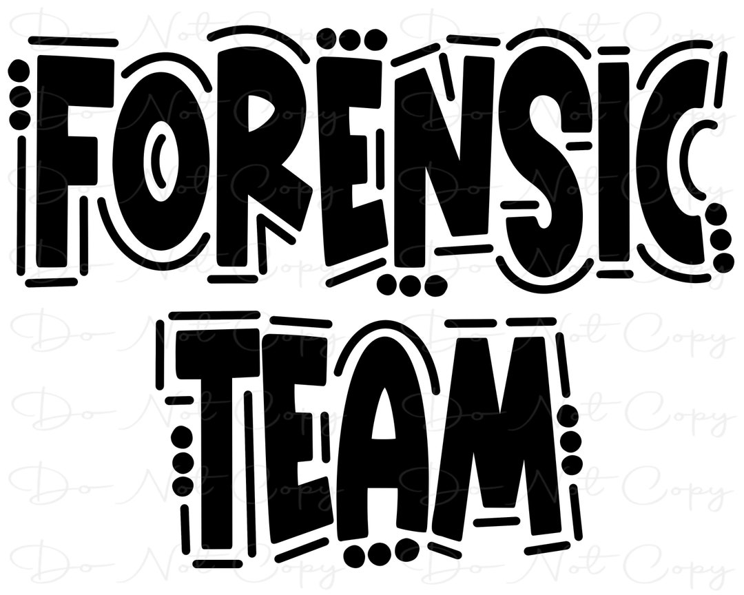 Forensic Team - Solid Doodle Word - Sublimation PNG and SVG - Digital ...