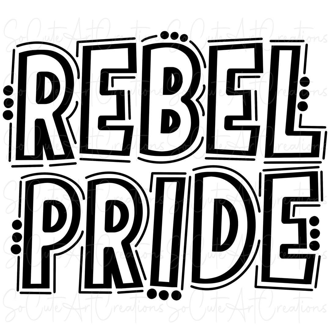 Rebel Pride - Doodle Word - Sublimation PNG and SVG - Digital Artwork ...