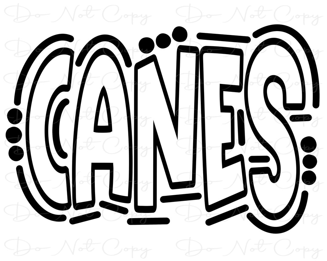 CANES - Doodle Word - Sublimation PNG and SVG - Digital Artwork - Etsy