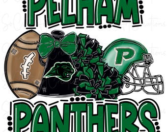 Panthers Football Cheer Mascot Glitter PNG Sports Digital File ...