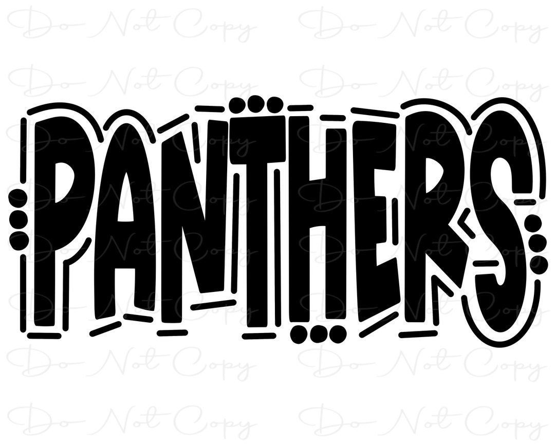 PANTHERS - Doodle Word Solis - Sublimation PNG and SVG - Digital ...