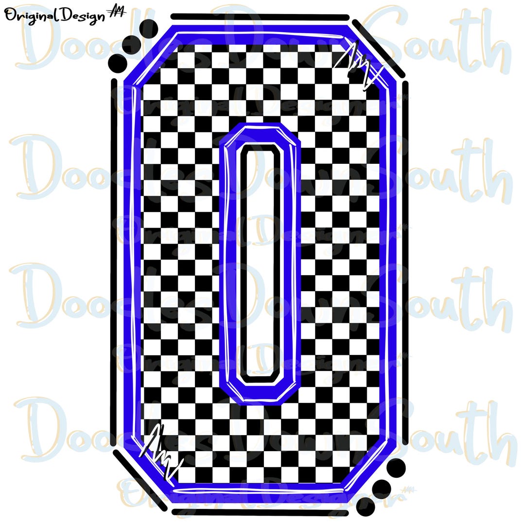 O - Varsity Letter - Checker - DTF Sublimation PNG - Digital Artwork ...