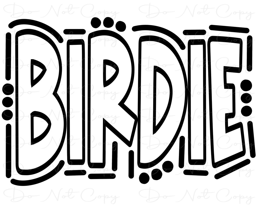 BIRDIE - Doodle Word - Sublimation PNG and SVG - Digital Artwork - Etsy