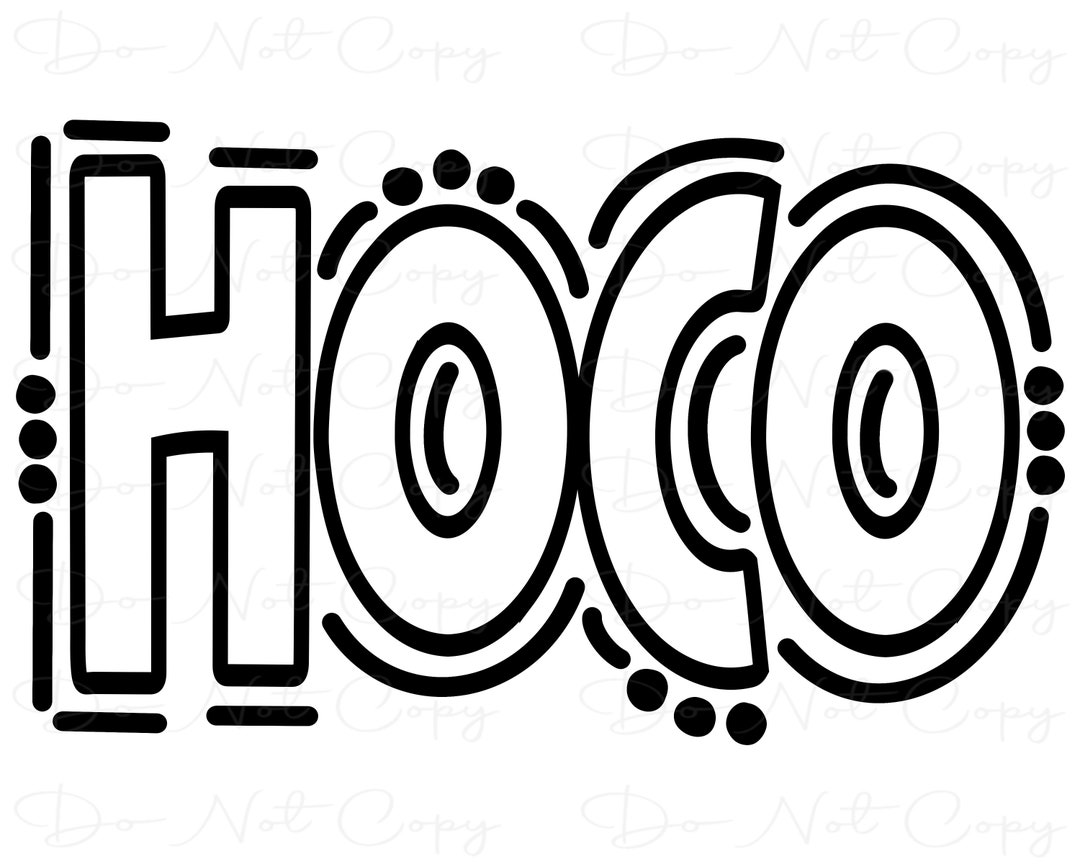 HOCO - Doodle Word - Sublimation PNG - Digital Artwork - Clip Art - Etsy