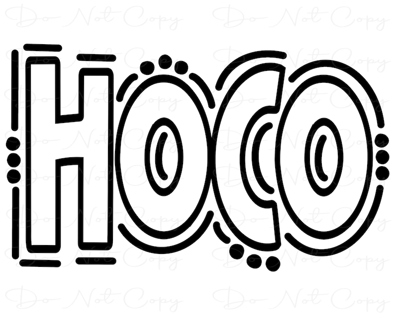 HOCO Doodle Word Sublimation PNG Digitales Kunstwerk Clip Art - Etsy.de
