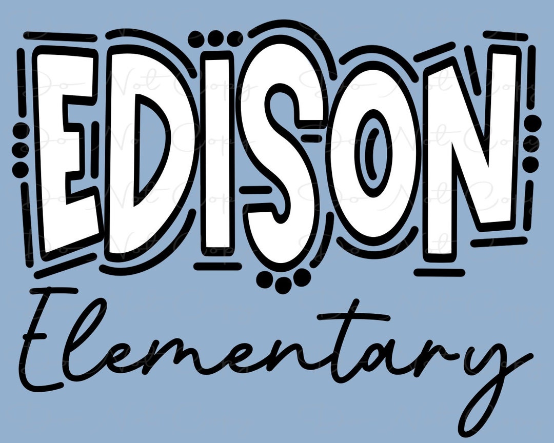 Custom Elementary School Doodle Word Art (PNG, SVG) - Etsy