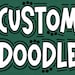 Custom Doodle Word Art: Black and White PNG SVG (digital Artwork) - Etsy