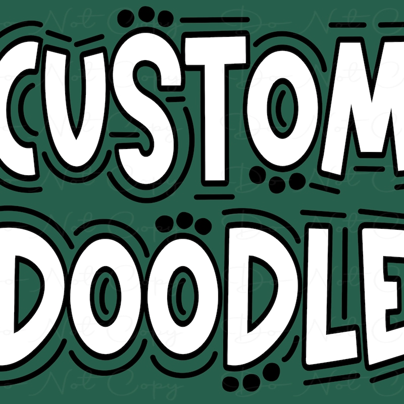 Custom Doodle Word - Etsy