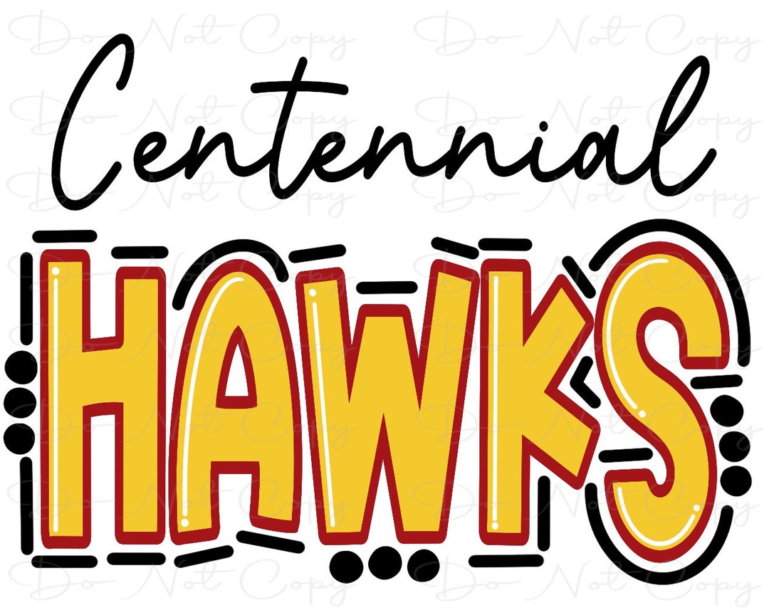 HAWKS - Doodle Letters Transparent Background - Sublimation PNG ...