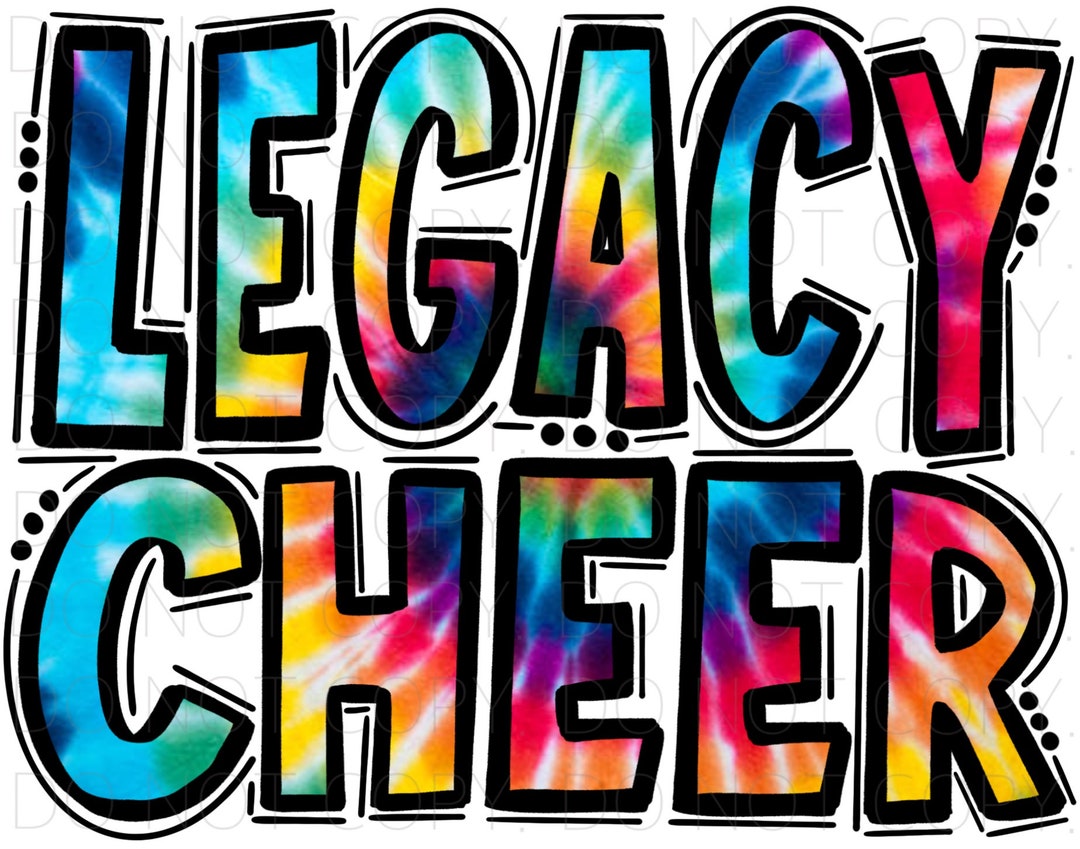 CHEER- Doodle Letters Tiedye - Sublimation PNG - Digital Artwork - Clip ...