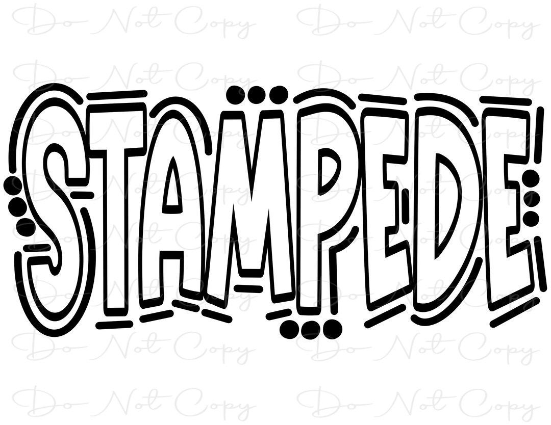 STAMPEDE - Doodle Letters - Sublimation PNG and SVG - Digital Artwork ...