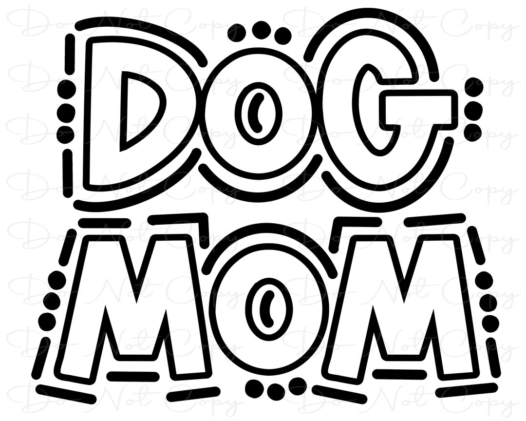 Dog Mom - Doodle Word - Sublimation PNG and SVG - Digital Artwork - Etsy