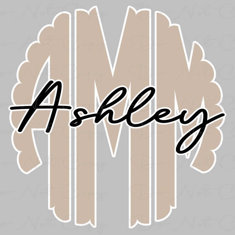Monogram Scallop - Etsy