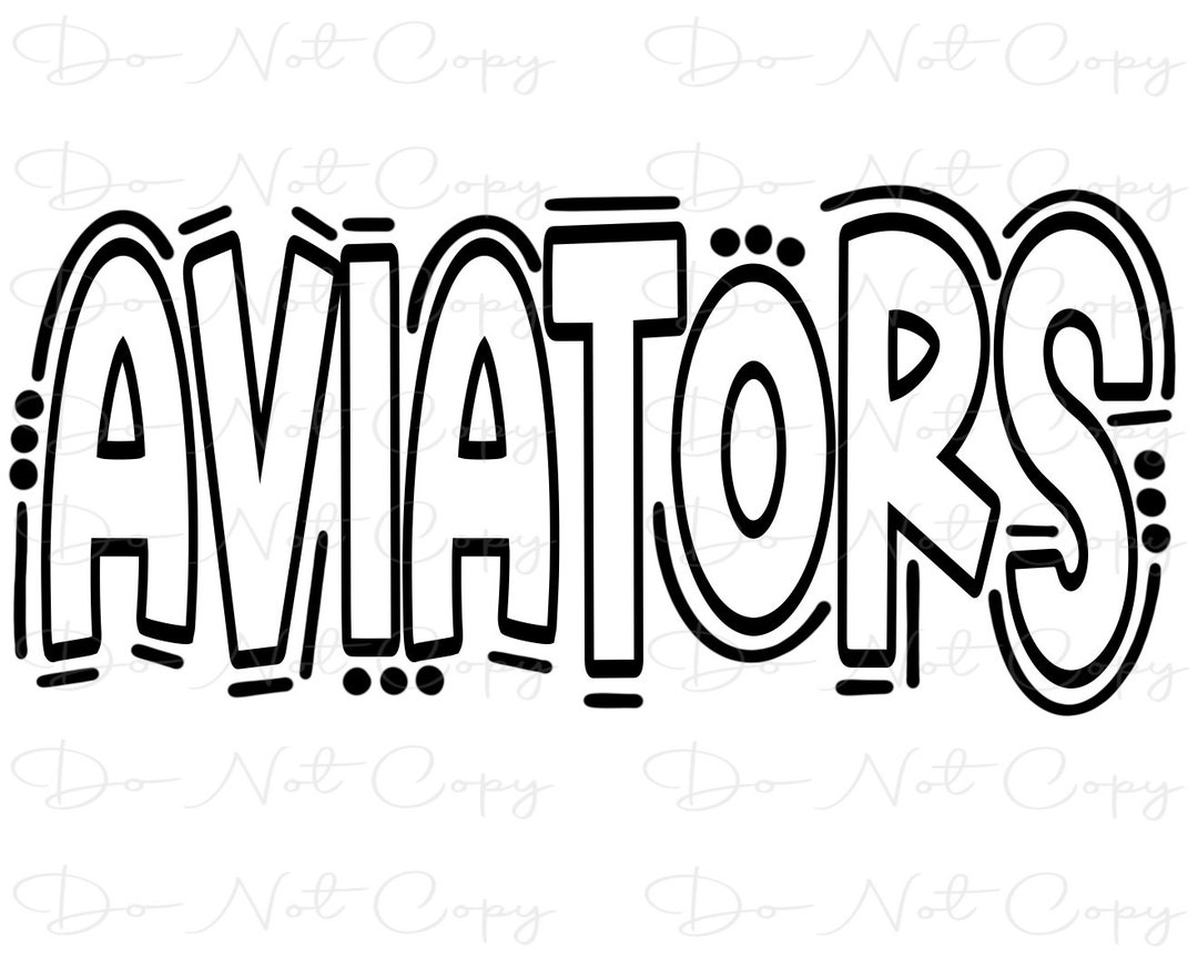 Aviators - Doodle Word - Sublimation PNG and SVG - Digital Artwork - Etsy