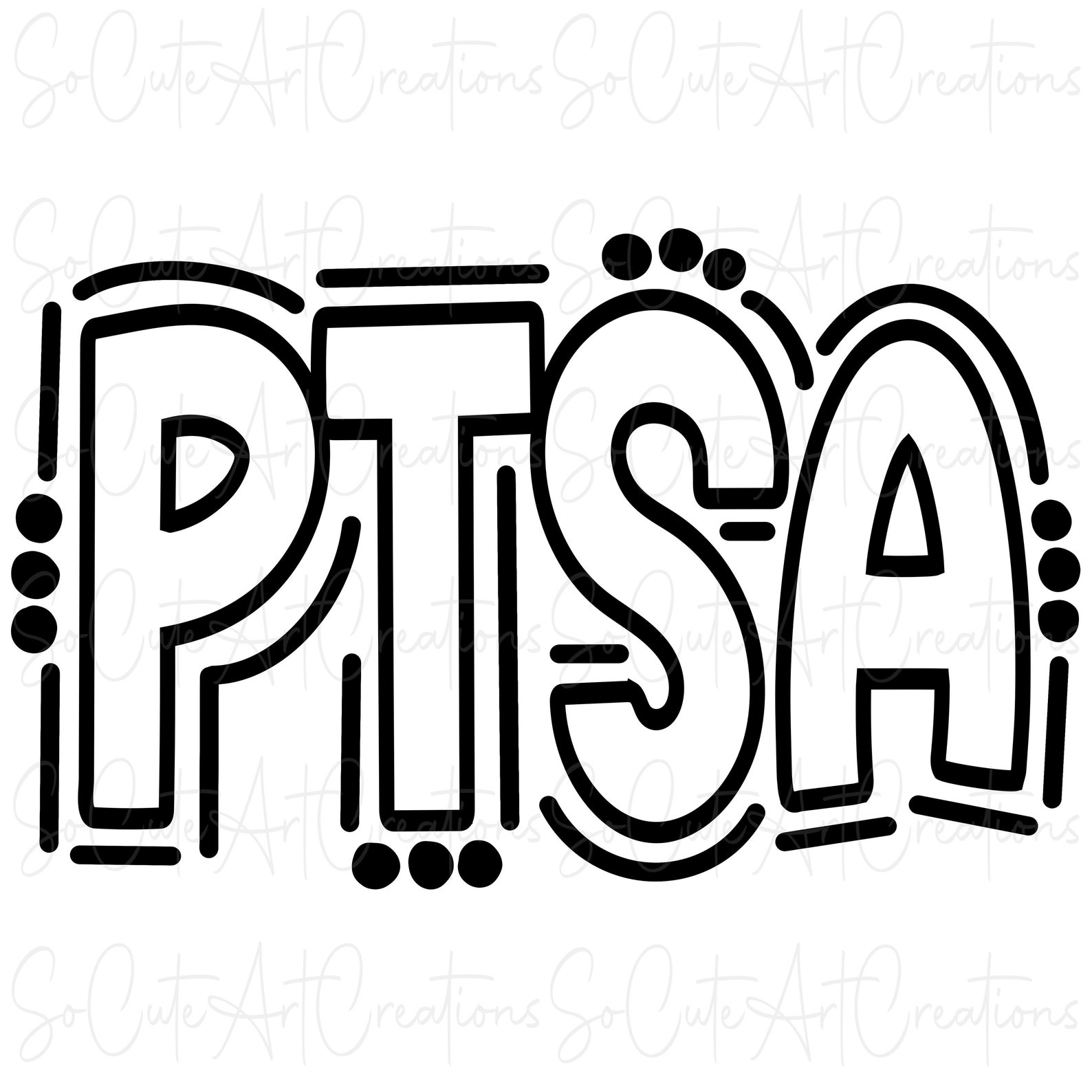 PTSA - Doodle Word - Sublimation PNG and SVG - Digital Artwork - Etsy