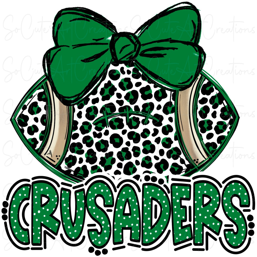 CRUSADERS - Football and Bow - Doodle Letters - School Spirit ...