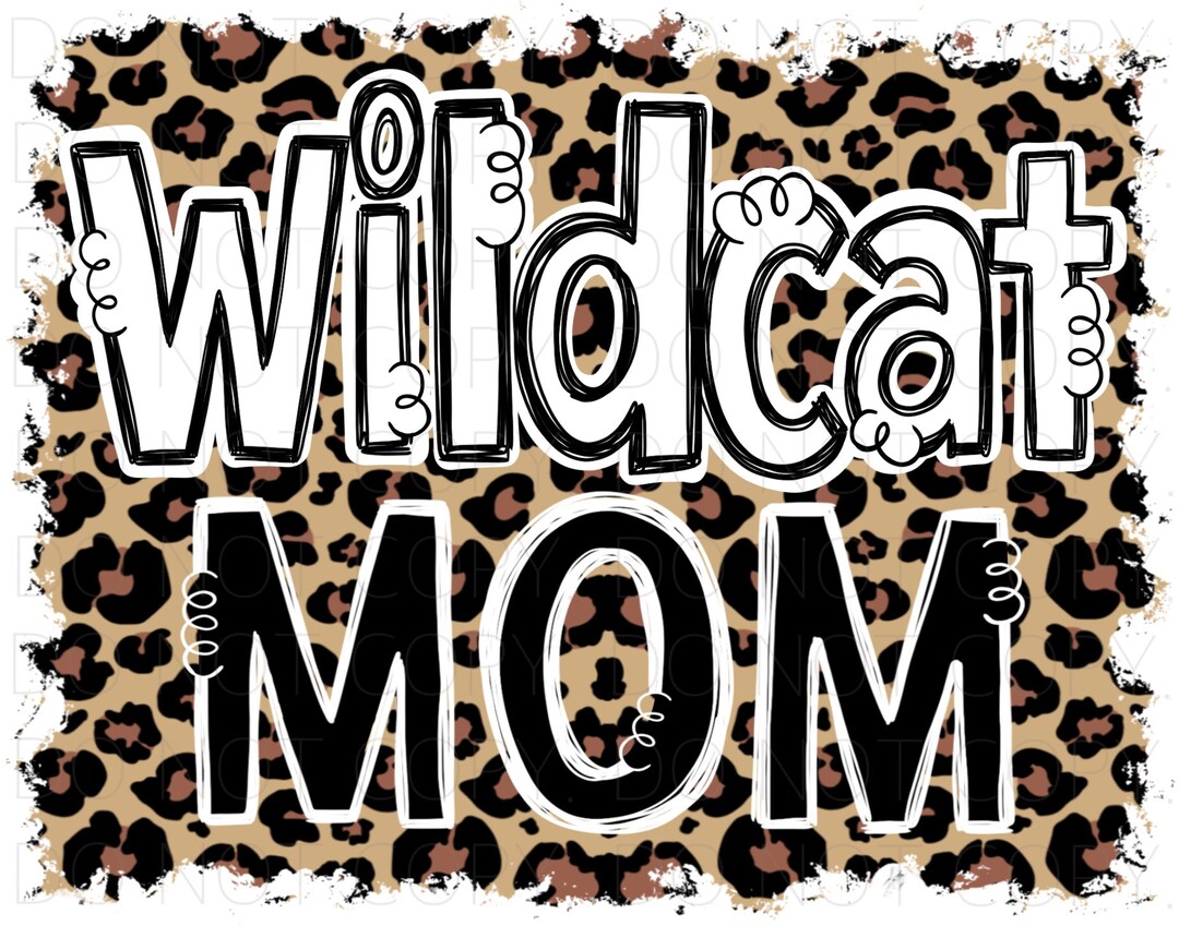 Wildcat Mom - Doodle Letters - School Spirit - Sublimation PNG ...