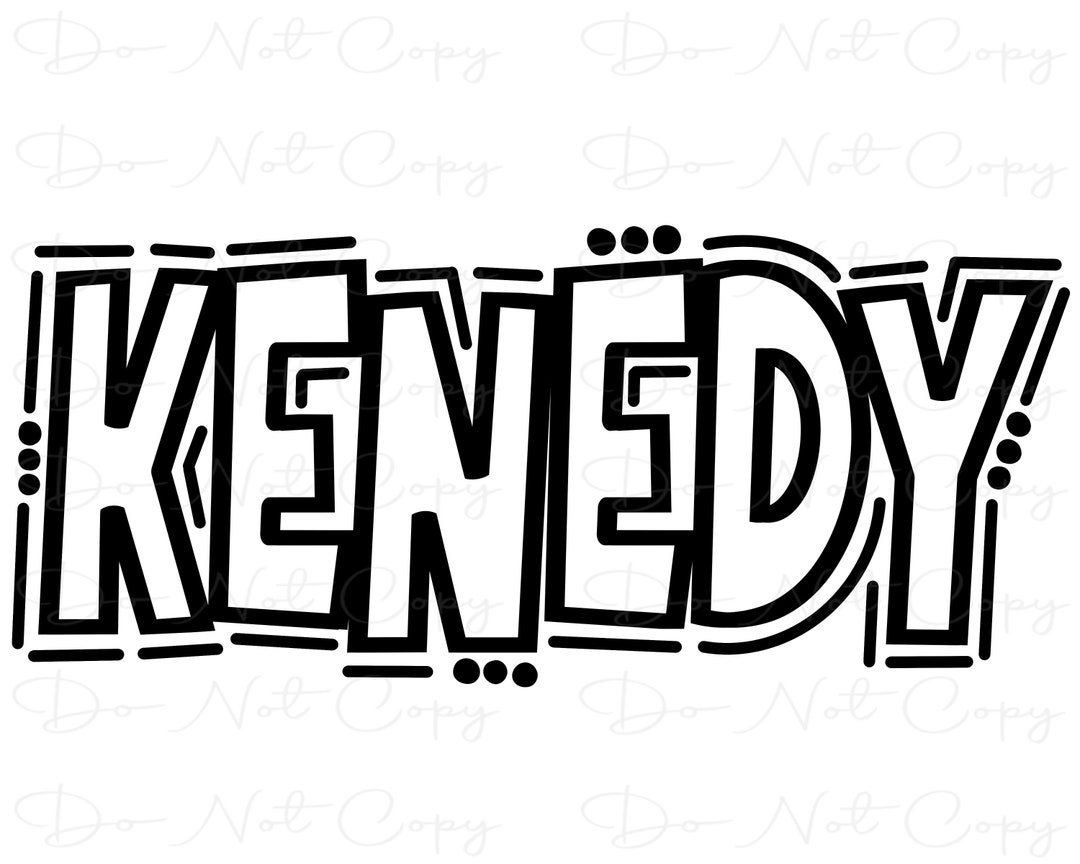 KENEDY - Doodle Name - Sublimation PNG SVG - Digital Artwork - Clip Art ...