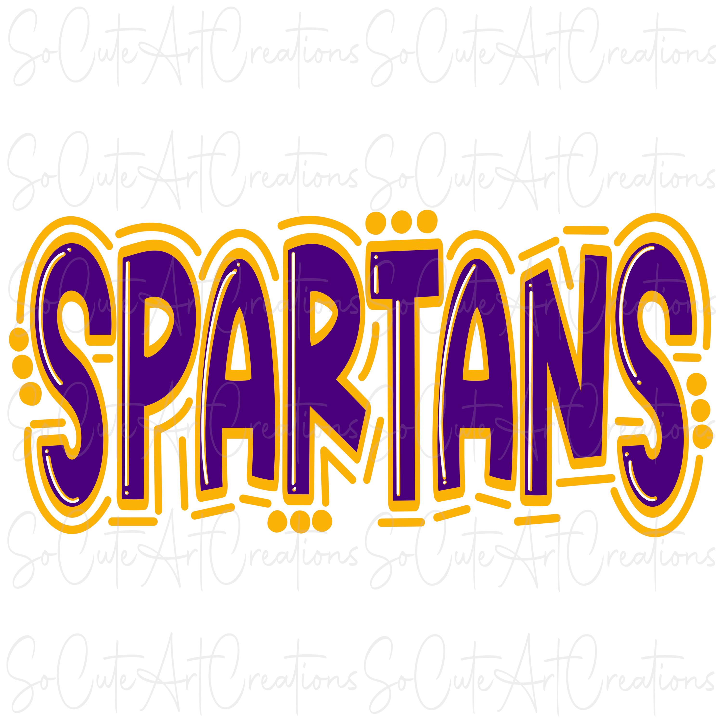 SPARTANS Doodle Word Sublimation PNG DTF Digital Artwork Clip Art - Etsy