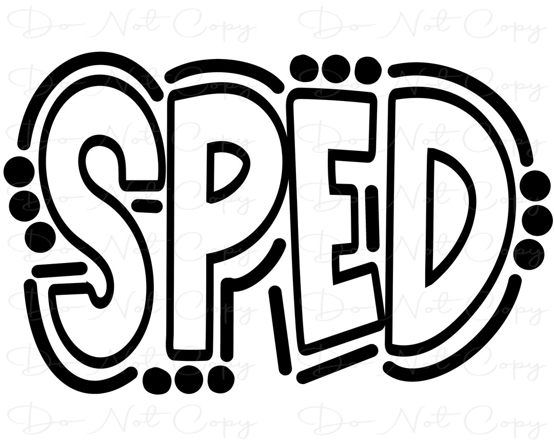 SPED - Doodle Word - Sublimation PNG and SVG - Digital Artwork - Etsy