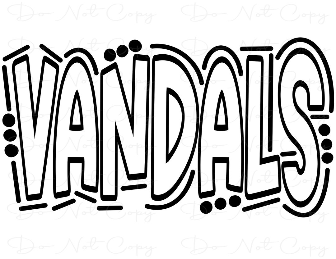 VANDALS - Doodle Letters Transparent Background - Sublimation PNG and ...