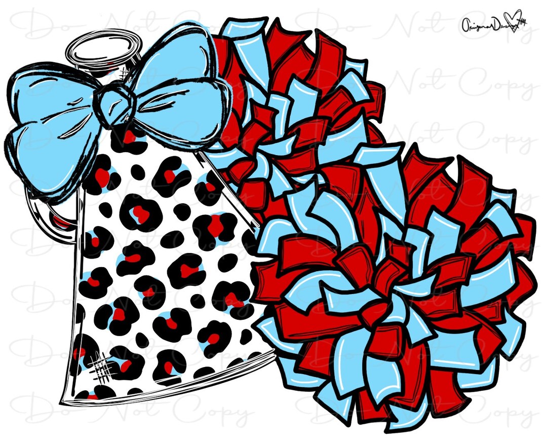 Cheer Pompoms Megaphone - Sublimation PNG - Digital Artwork - Etsy