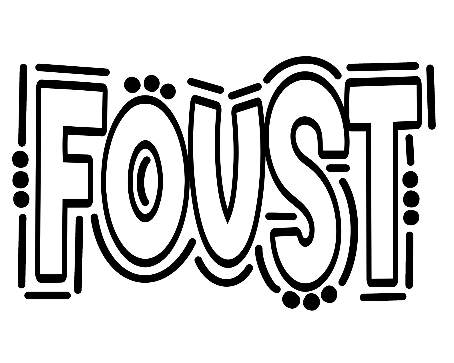FOUST - Doodle Name - Transparent - Sublimation PNG SVG - Digital ...