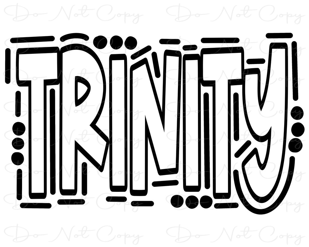 TRINITY - Doodle Word - Sublimation PNG and SVG - Digital Artwork - Etsy