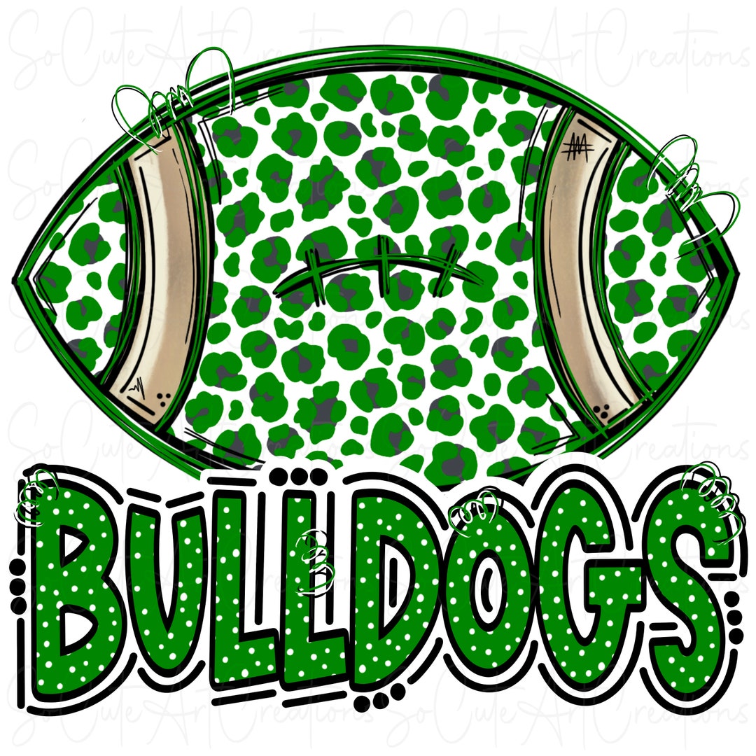 BULLDOGS Football - Doodle Letters - School Spirit - DTF Sublimation ...