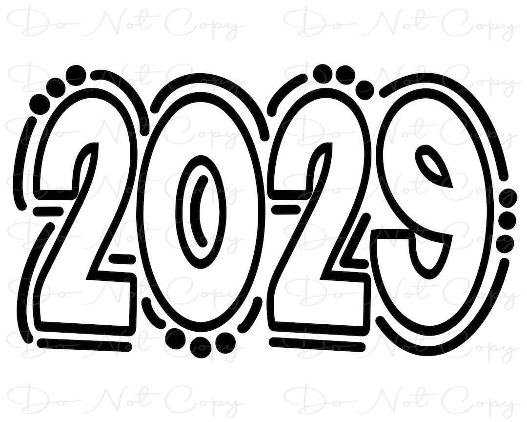 2029 - Doodle Number - Sublimation PNG and SVG - Digital Artwork - Etsy