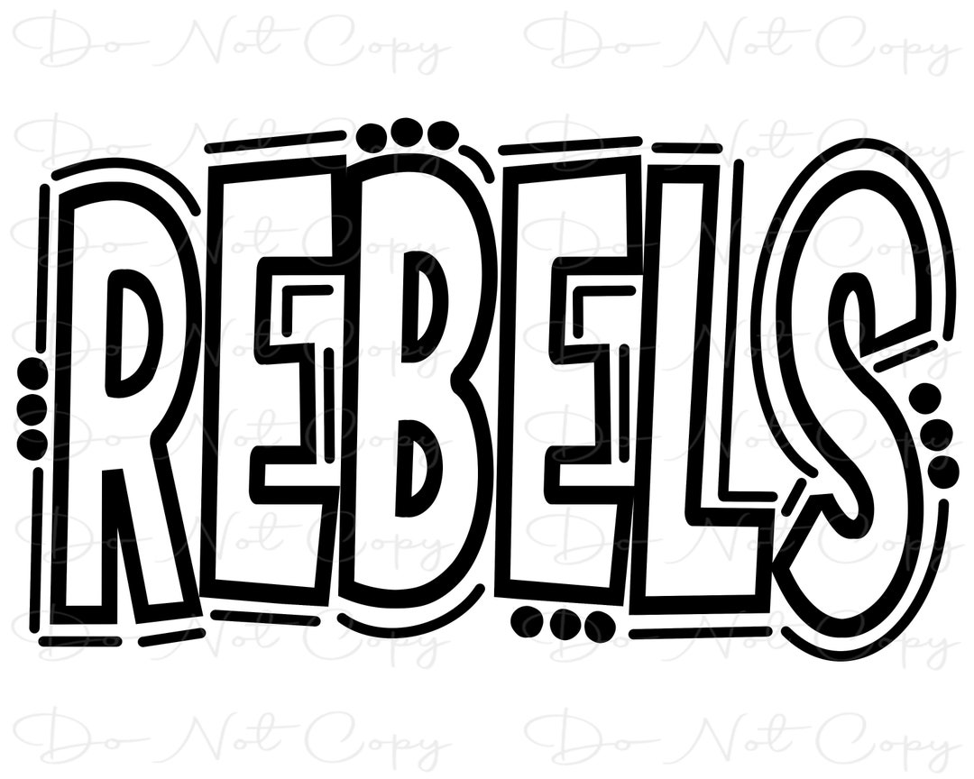 REBELS - Doodle Word - Dtf Sublimation PNG and SVG - Digital Artwork ...