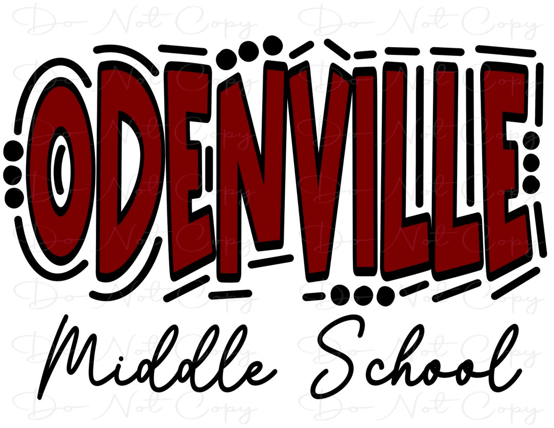 Middle School - Doodle Letters - Sublimation PNG and SVG - Digital ...