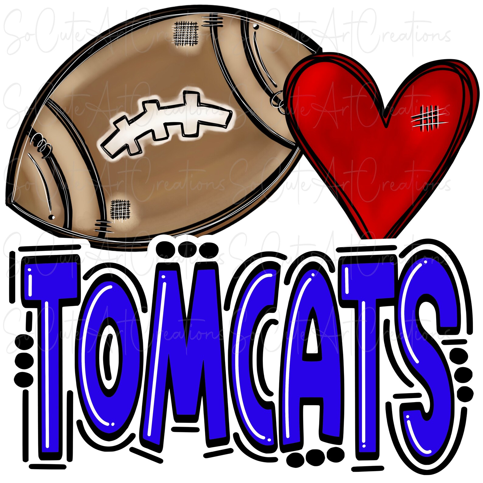TOMCATS Football - School Spirit - Sublimation PNG DTF - Digital Art - Etsy