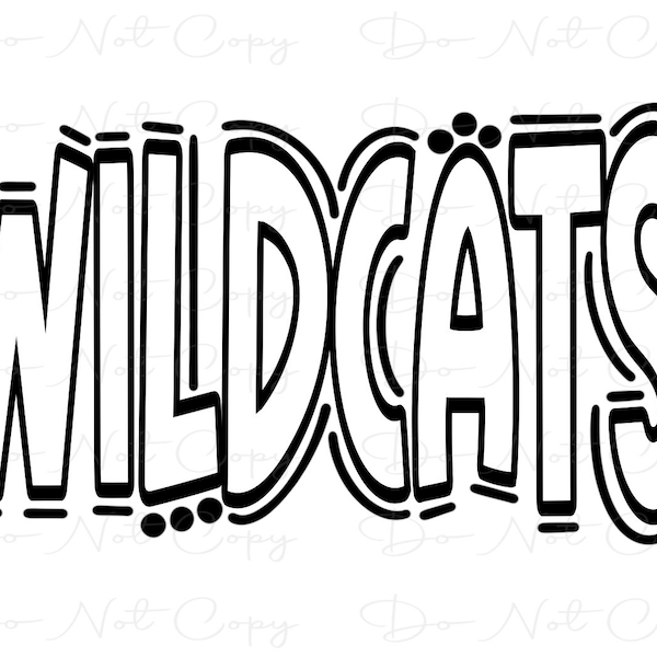 Wildcat Letters Svg - Etsy