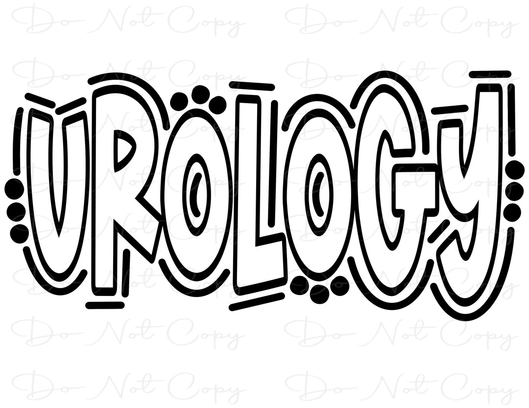 UROLOGY - Doodle Letters Transparent Background - Sublimation PNG and ...